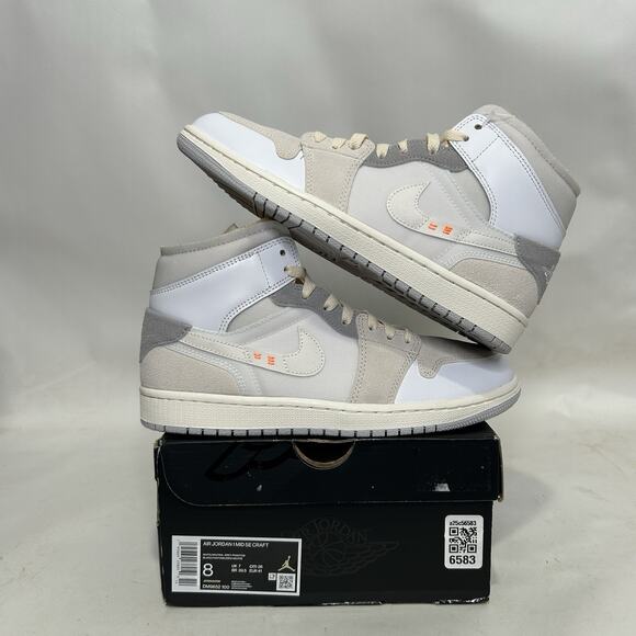 Jordan | Shoes | Nike Air Jordan Mid Se Craft Inside Outwhite Grey ...